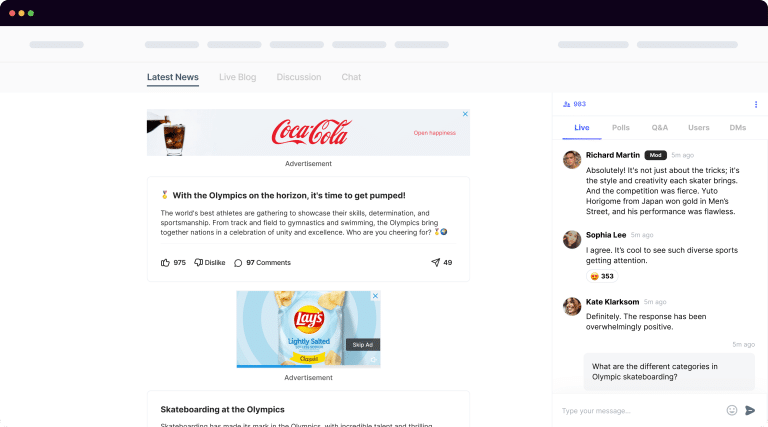 Arena: Create an AI-powered Community on Your Website | Arena